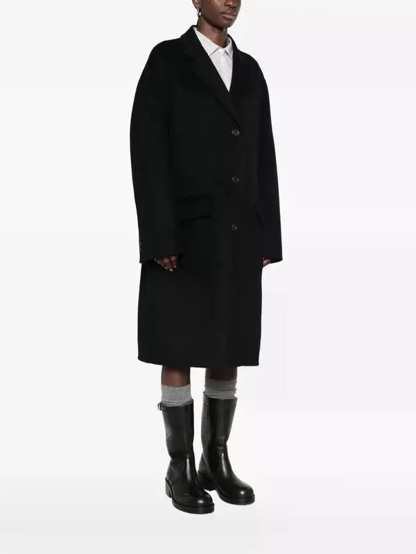 Prada Single-breasted Notched-lapels Coat - Black