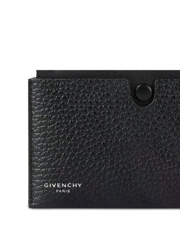 Givenchy Fold Card Holder With Case In Grained Leather