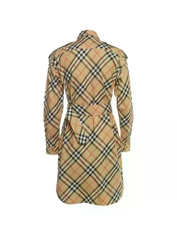 Burberry Belted Checked Shirt Dress