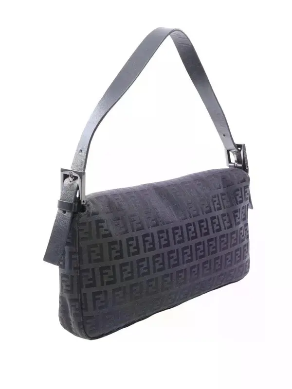Fendi 2000-2010 Zucchino Canvas Baguette Shoulder Bag