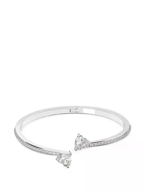 SWAROVSKI Mesmera Heart-motif Crystal-embellished Bangle - Silver