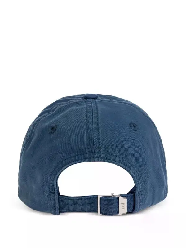 AMI Paris Logo-embroidered Baseball Cap - Blue