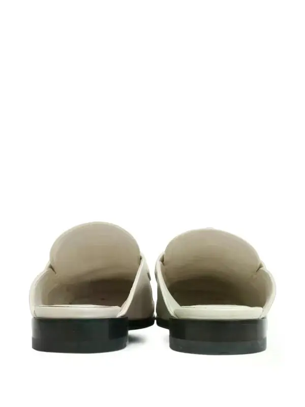 Hermès Leather Kelly Buckle Mules - Neutrals