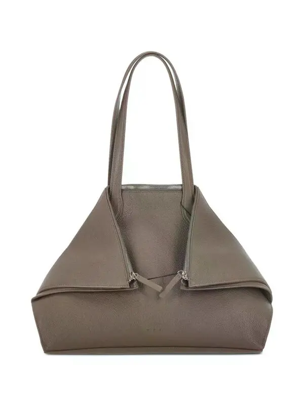 AESTHER EKME Fold Grained-leather Shoulder Bag - Neutrals