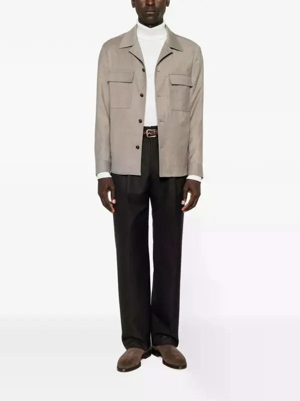 BRIGLIA 1949 John Flap-pocket Button-up Shirt Jacket