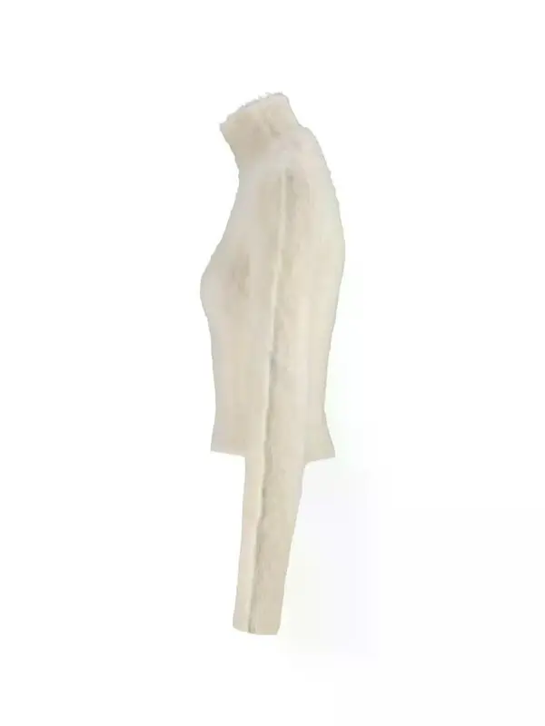 DONDUP Fuzzy-knit Roll-neck Sweater - Neutrals