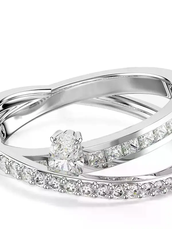 SWAROVSKI Hyperbola Crystal-embellished Crossover Ring