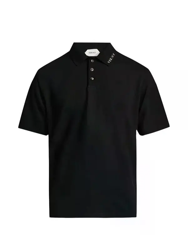 Versace Logo-embroidered Polo Shirt