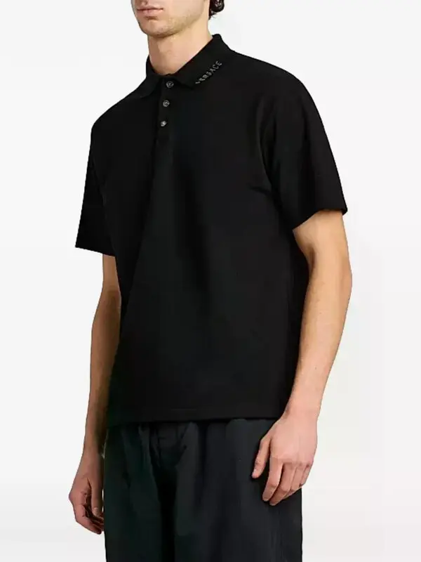 Versace Logo-embroidered Polo Shirt