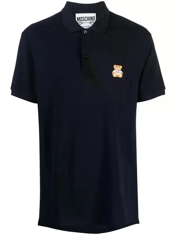 Moschino Embroidered-teddy Detail Polo Shirt