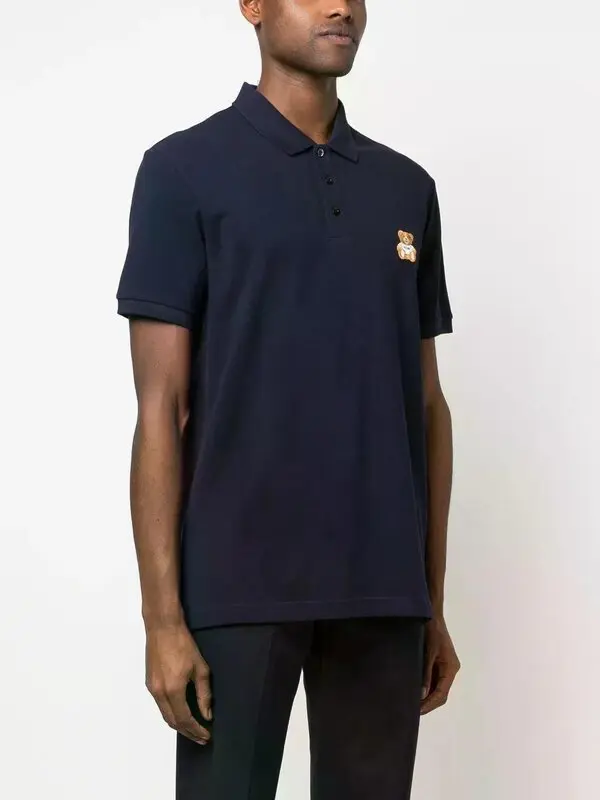 Moschino Embroidered-teddy Detail Polo Shirt