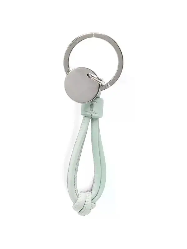 JIL SANDER Leather Knot Loop Keyring - Green