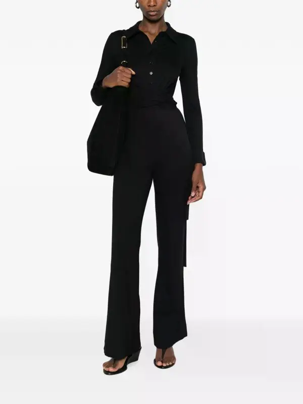 Diane Von Furstenberg Michele Wrap-front Long-sleeve Jumpsuit