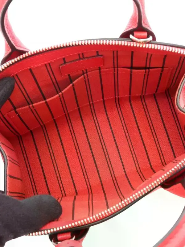 LOUIS VUITTON Monogram Empreinte Mini Pont Neuf Satchel - Red