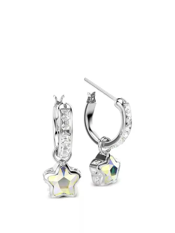 SWAROVSKI Star-pendant Hoop Earrings