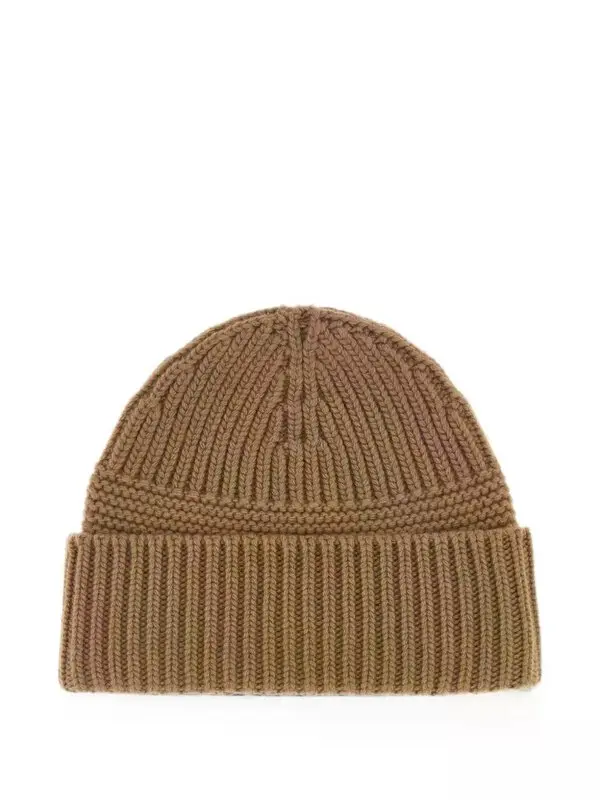 Miu Miu Camel Wool Blend Beanie Hat