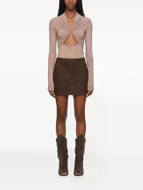 Rick Owens Fairbanks Belt-loops Mini Skirt