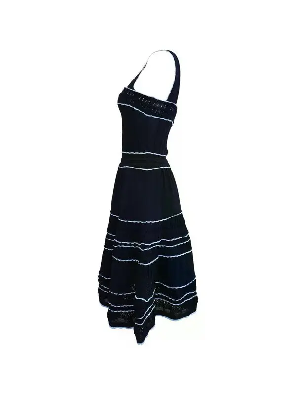Sandro Pointelle-knit Fit-and-flare Dress