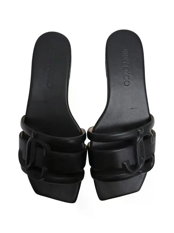 JIMMY CHOO Laran Leather Slides