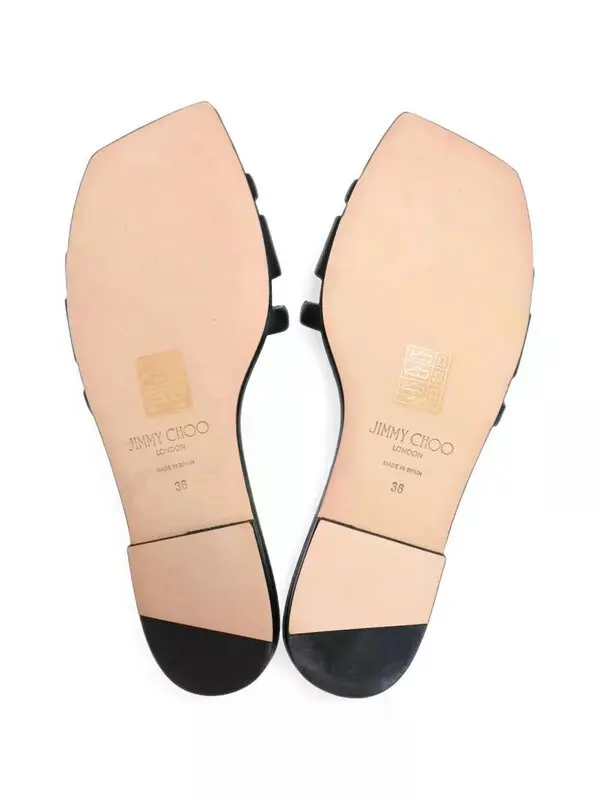 JIMMY CHOO Laran Leather Slides