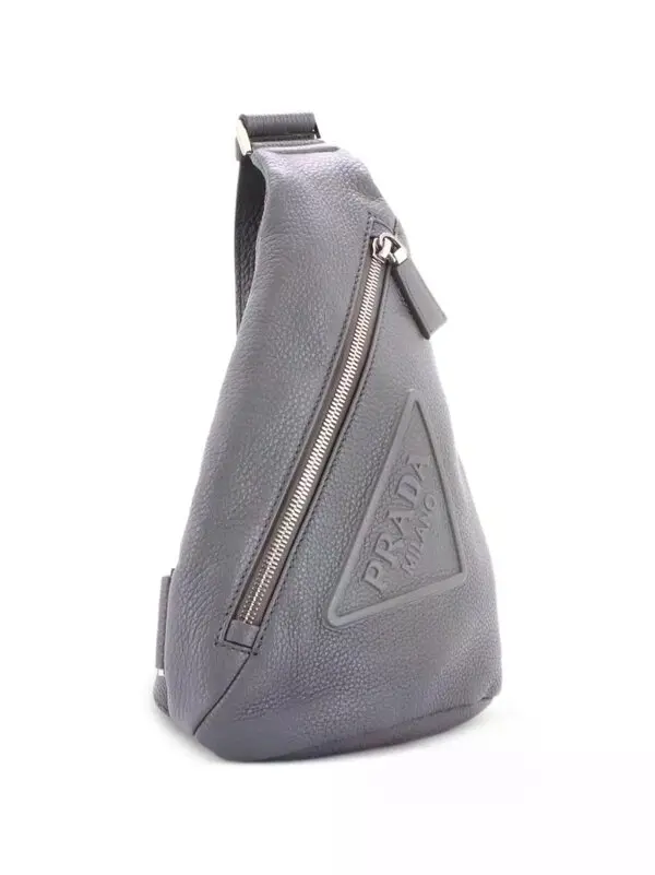 Prada Leather Triangle Logo Backpack