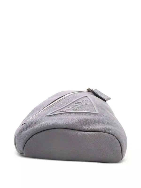 Prada Leather Triangle Logo Backpack