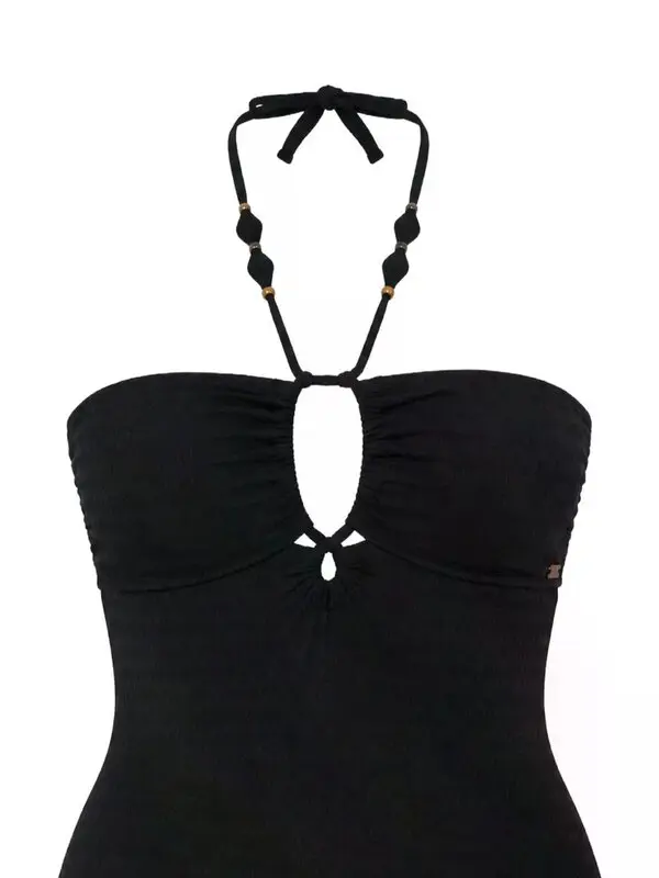 BANANA MOON Bead-embellished Cutout Swimsuit - Black