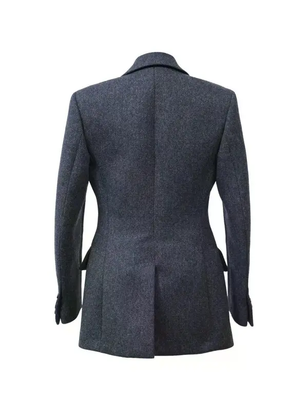 Prada Herringbone Wool Single-breasted Blazer