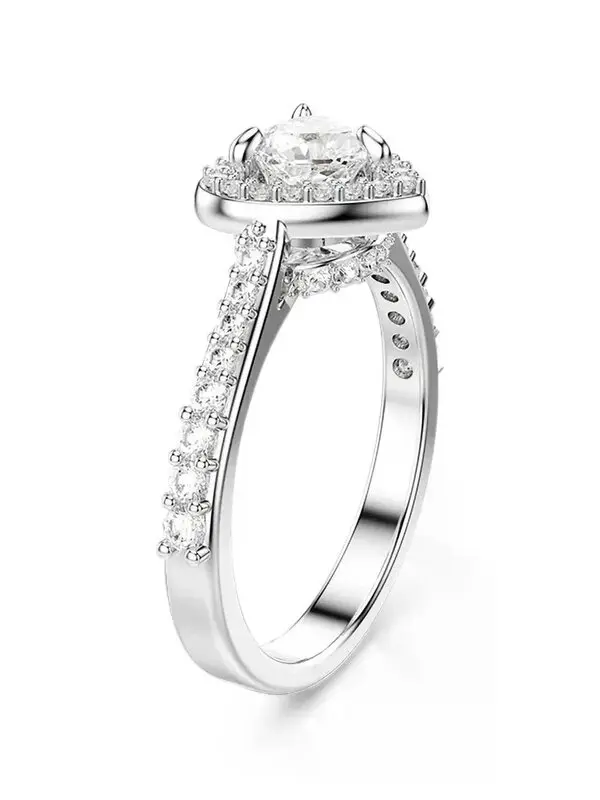 SWAROVSKI Una Angelic Heart-cut Crystal-embellished Ring