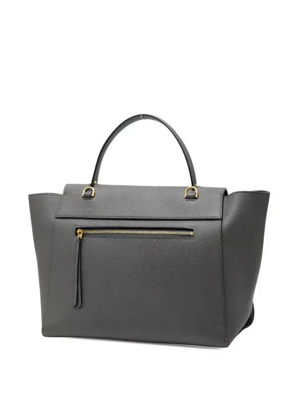 Celine Leather Belt Bag Satchel - Grey