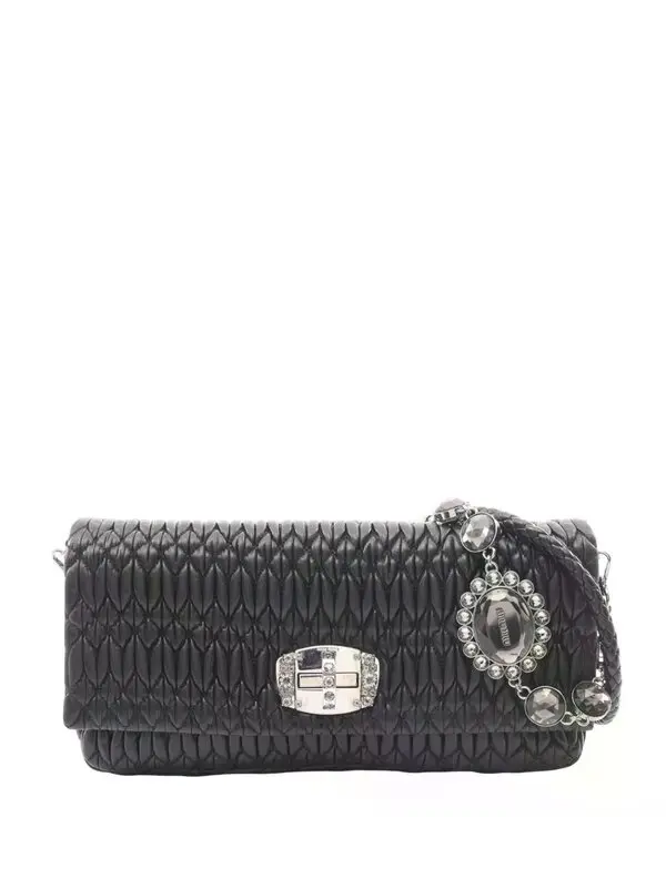 Miu Miu Matelasse Nappa Crystal Chain Satchel