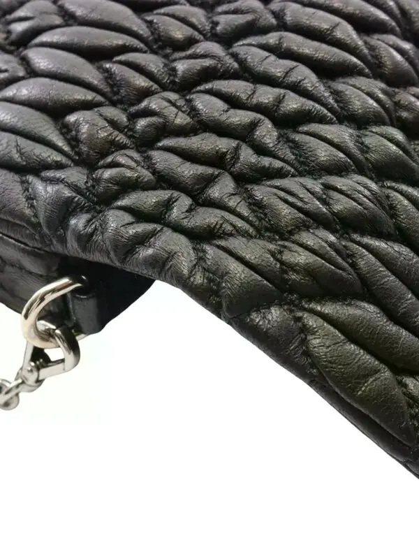 Miu Miu Matelasse Nappa Crystal Chain Satchel