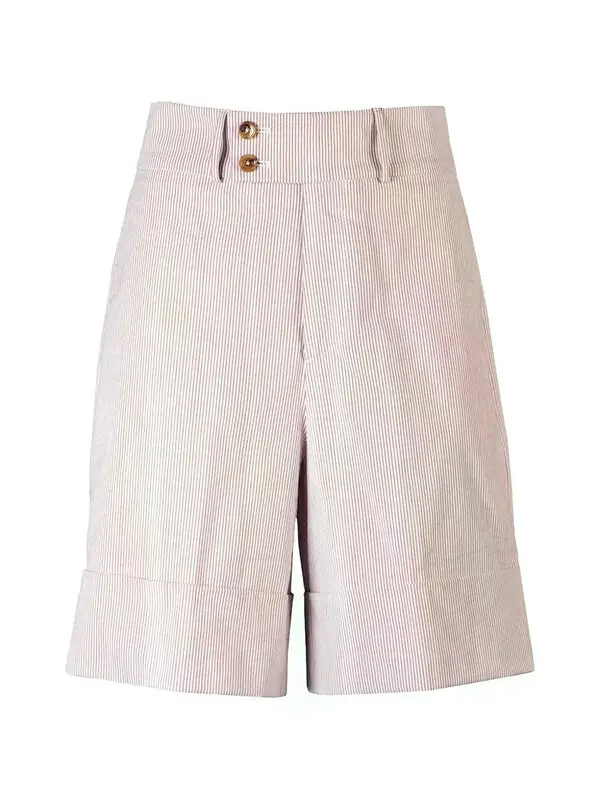 BERWICH Striped Tailored Shorts - Neutrals