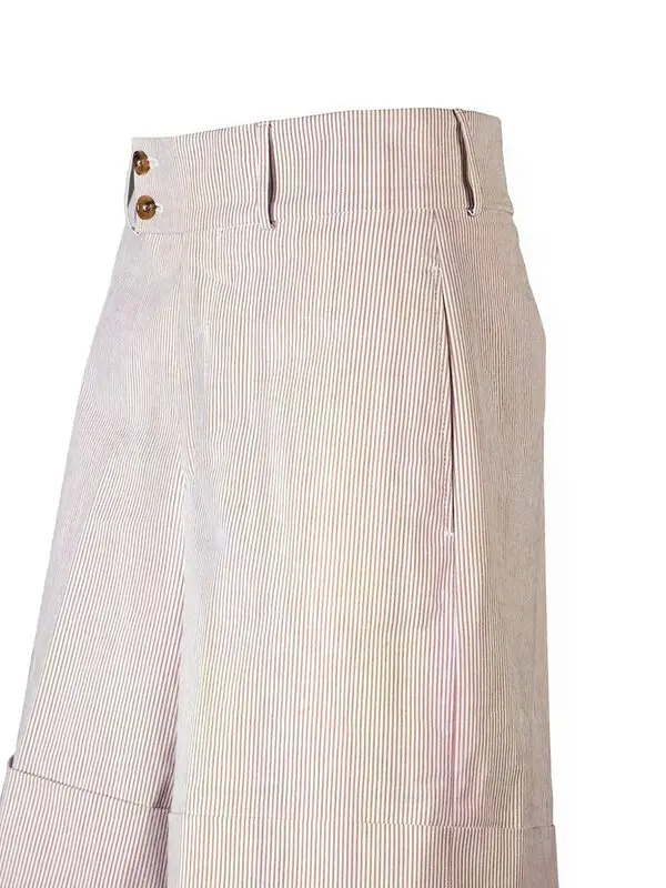BERWICH Striped Tailored Shorts - Neutrals
