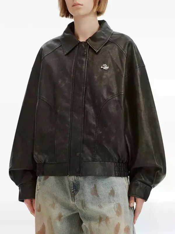 Izzue Logo-plaque Panelled Bomber Jacket