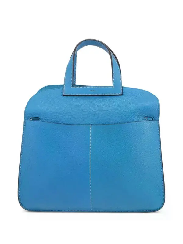 Hermès Halzan Buckled Two-way Handbag - Blue