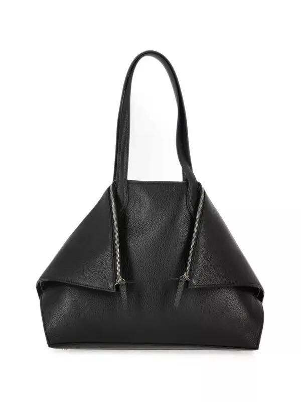 AESTHER EKME Fold Grain-leather Shoulder Bag - Black
