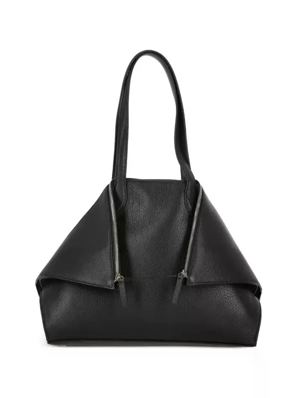 AESTHER EKME Fold Grain-leather Shoulder Bag - Black