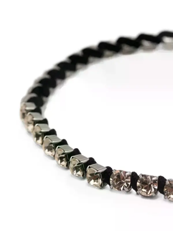 FORTE_FORTE Crystal-embellished Braided Necklace