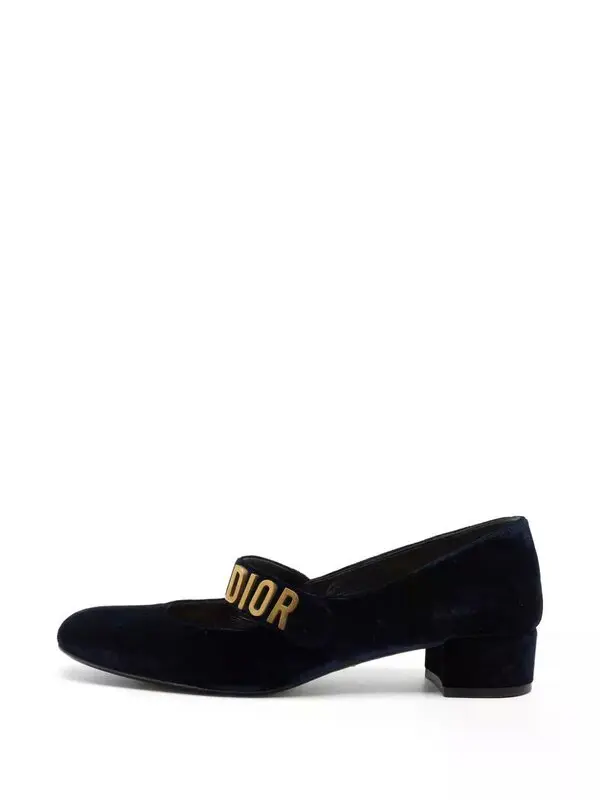 Dior Baby-d Velvet Mary Jane Pumps - Blue