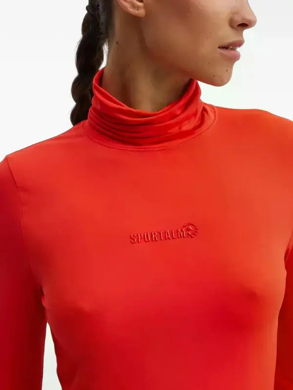 SPORTALM Logo-print Roll-neck Top