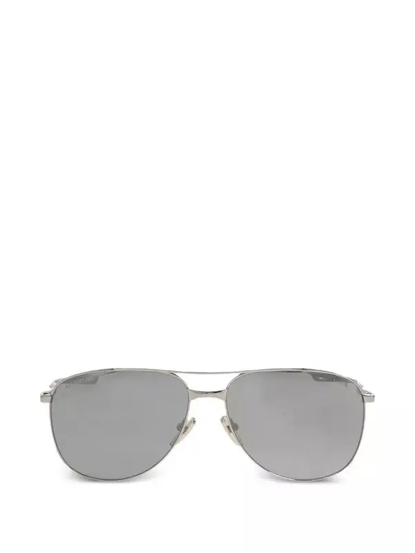 Balenciaga Monday Pilot Sunglasses In Light Ruthenium - Silver