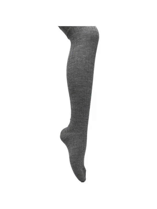 JIL SANDER Ribbed-knit Tights - Grey