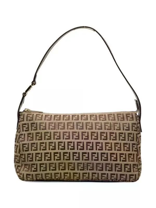 Fendi 2000-2010 Zucchino Canvas Pochette Shoulder Bag