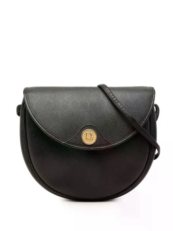 Dior 20th Century Honeycomb Coated Canvas Crossbody Bag - Black