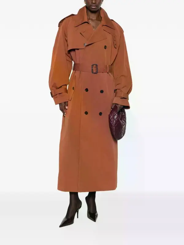Saint Laurent Double-breasted Belted Trench Coat