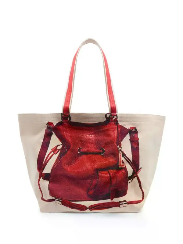 LANCEL Printed Cotton Tote Bag