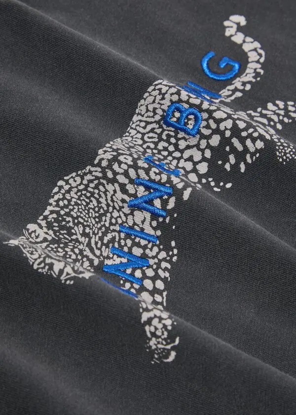 ANINE BING Cade Leopard Cotton T-shirt