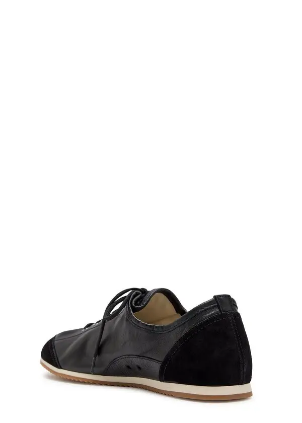 LEMAIRE Gummy Grip Panelled Leather Sneakers - Black