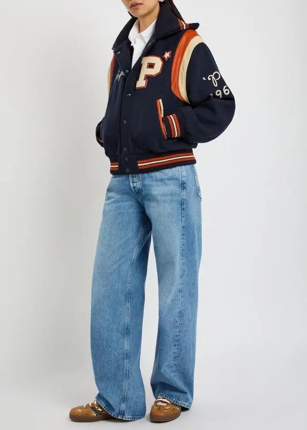 Polo Ralph Lauren Appliquéd Wool-blend Varsity Jacket